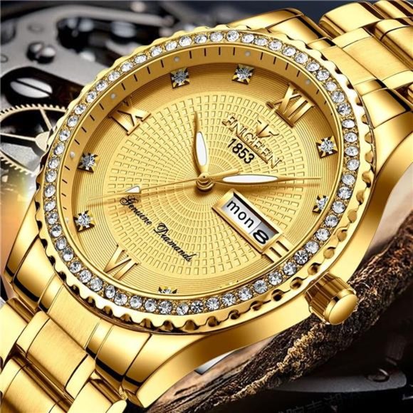 Accessories | Gold Watch For Men Relojes De Hombre Stainless Steel ...